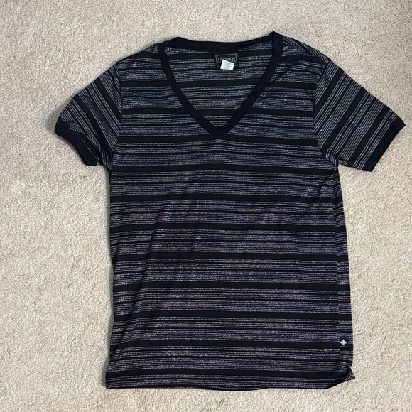 Andrew Christian | Shirts | Andrew Christian Metallic Striped Vneck Tee ...